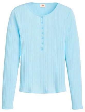 Levi's Dry Goods Vacationer Long-Sleeve Chemise Henley, Niagara Mist, L Femme
