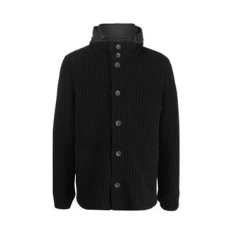 Herno Schwarze Woll-Bomberjacke - - Jackets - Herren - Schwarzk - L