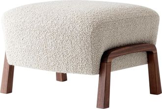 & Tradition Pouf ottoman Wulff ATD3, pi&egrave;tement noyer & Tradition