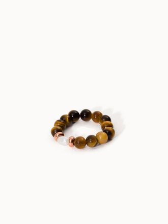 Purelei Anxiety Tigers Eye Pearl Ring mit Perle