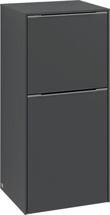 Villeroy & Boch Subway 3.0, Seitenschrank, 1 Auszug und 1 Tür Anschlag (Scharnier) rechts, 2, C59500VE, Farbe: Front/Korpus: Brilliant White, Griff: Aluminium glänzen