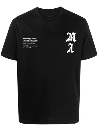 Amiri x Wes Lang T-Shirt mit Totenkopf - Schwarz