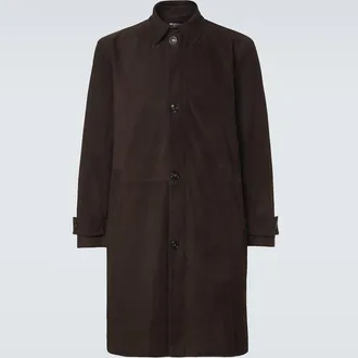 Kiton Manteau en cuir