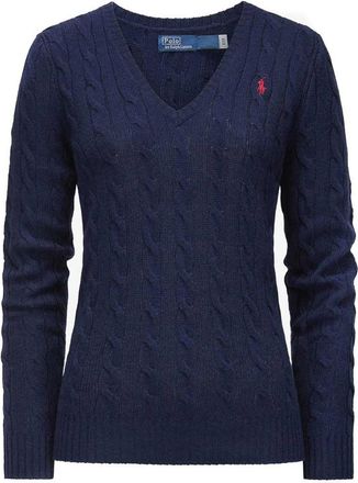 Polo Ralph Lauren Pull &Agrave; Col V - Bleu Fonc&eacute;