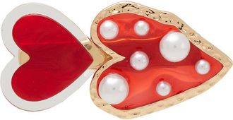 8 by YOOX RESIN DOUBLE HEART HAIRCLIP