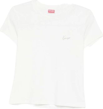 Kenzo Femme, Tops, Blanc, Taille: 38 FR T-shirt &agrave; col rond