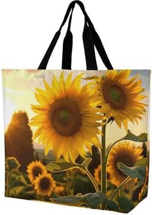Generic Magnifique Tournesols Sac A Main Femmes Grand Sacs De Courses L&eacute;ger Sac Cabas Pour Plage Voyage Universit&eacute;