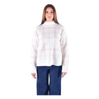 Barbour Delilah Tartan Wollpullover - - Knitwear - Damen - Wei&szlig; - 2XS