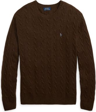Ralph Lauren Softer Pullover mit Zopfstrickmuster und Kaschmir-Anteil in