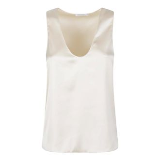 Patrizia Pepe Femme, Tops, Beige, Taille: 42 FR Hauts sans manches