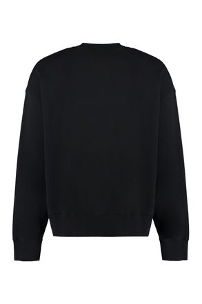 Palm Angels Mens Cotton Crew-Neck Sweatshirt Black Sweatshirts Sweater