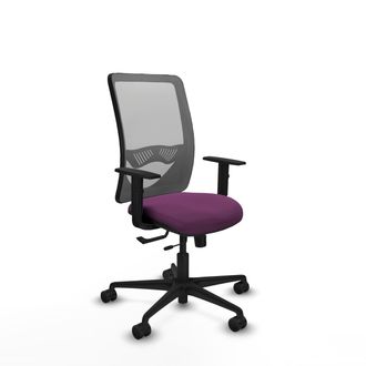 Piqueras y Crespo Arbeitsstuhl Zulema mit 1D-Armen, h&ouml;henverstellbare Lendenwirbelst&uuml;tze, ausgestattet mit Syncro/Traslack und Schneidschaum, mit Rollen 65 mm, Nylon, G