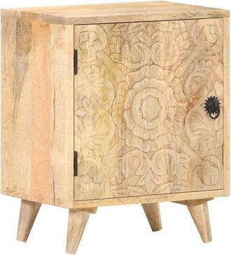 vidaXL Nachttisch Geschnitzt 40x30x50 cm Mango Massivholz Vidaxl