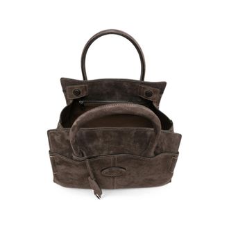 Tod's Grained Leather Tote Bag - Brown