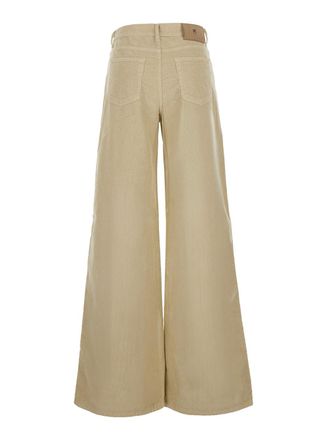 Pantaloni Torino Womens Corduroy Trousers Cindy Beige Cotton