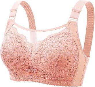 Generic Soutien-gorge fin sans lacets confortable respirant grande taille avec boucle pour femme soutien-gorge col en V soutien-gorge sans fil soutien-gorge d