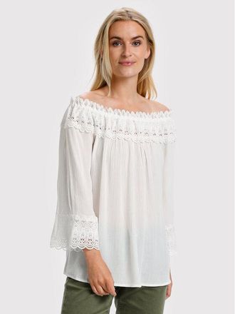 Cream Bluse Bea 10608022 Wei&szlig; Relaxed Fit