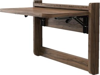 Generic An Der Wand Montierter, Klappbarer Computertisch, Ultraschmaler, Herunterklappbarer Studiertisch, Schwebender Schreibtisch Aus Massivem Holz for Klein