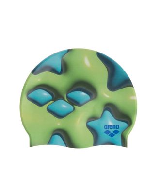Arena Arena HD Elastische Silikon-Badekappe für Erwachsene, Training, Wassersport, Fitness, Schwimmausrüstung, Chlorschutz, Poolmütze, Sternform, Einheitsgr