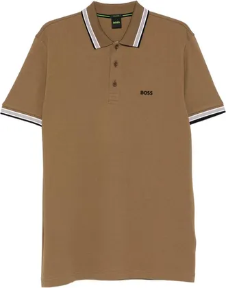 HUGO BOSS Striped Collar Polo Shirt