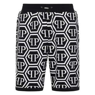 Philipp Plein Homme, Shorts, Noir, Taille: 2XL Jogging Shorts Monogram