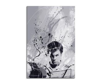 Paul Sinus Art Dexter Morgan I Art 90x60cm - Wandbild als Kunstbild Malerei Fotoleinwand fertig auf Keilrahmen direkt vom K&uuml;nstler