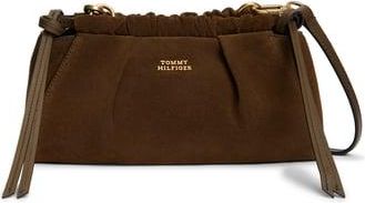 Tommy Hilfiger Sac &agrave; bandouli&egrave;re en cuir su&eacute;d&eacute;