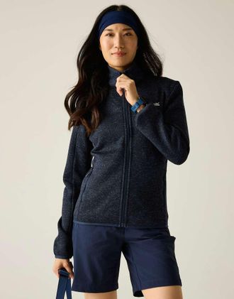 Regatta Newhill - Kuschelige Fleecejacke f&uuml;r Damen in Marineblau mit durchgehendem Rei&szlig;verschluss
