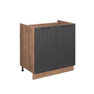 Vicco Meuble Bas sous-&eacute;vier Fame-Line, Gris fonc&eacute;, 80cm, PT Anthracite