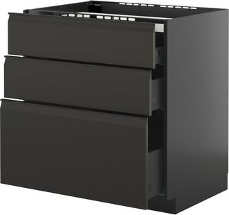 IKEA METOD / KNIVSHULT Unterschr.f Kochf/3 Fronten/3Sch