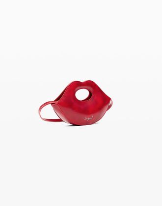 Desigual Petit sac en forme de l&egrave;vres - Rouge