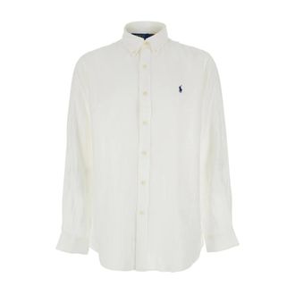 Polo Ralph Lauren Homme, Chemises, Blanc, Taille: M Chemise Lino Coupe Ajust&eacute;e