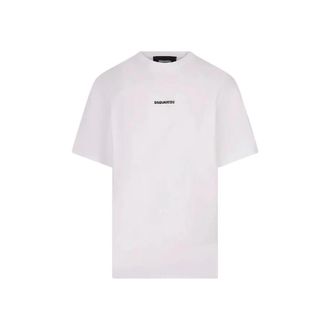 Dsquared2 Wei&szlig;es Baumwoll-T-Shirt - - Tops - Herren - Wei&szlig; - S