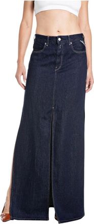 Replay Femme, Jupes, Bleu, Taille: W26 Gonna Midi In Denim