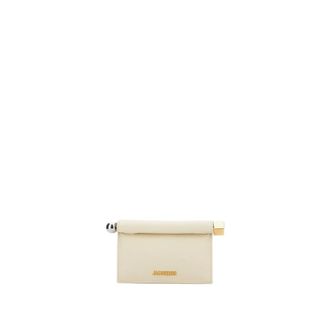 Jacquemus Femme, Sacs, Blanc, Taille: ONE Size Small Rond Carr&eacute; Clutch