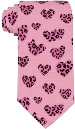 Generic Coeurs Léopard Roses Cravatte Décontractée Cravates Doux Cravates Hommes Pour Événements Adultes Formelle