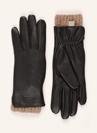 Hestra Lederhandschuhe Tiril Mit Alpaka schwarz