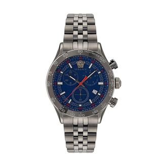 Versace Chronograph Hellenyium Chrono grau blau Uhr - - Accessories - Herren - Grau - ONE SIZE