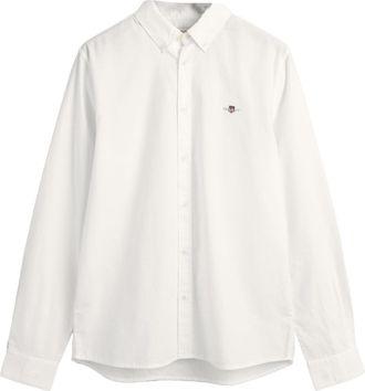 GANT Unisex Shield Oxford BD Shirt, White, 158-164