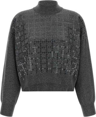 Brunello Cucinelli Rundhalspullover - Grau