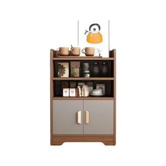 Generic Sideboard mit gro&szlig;em Stauraum, Kleiner Massivholz-Wohnzimmerschrank, Aufbewahrungsschrank mit verdeckten Griffen und verl&auml;ngerten Massivholzbeinen(Sty