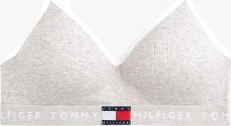 Tommy Hilfiger Bralette Lift Heritage en coton m&eacute;lang&eacute;