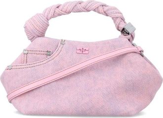 Ganni Hobo Bags - Denim Small Bou Bag - Gr. unisize - in Lila - f&uuml;r Damen