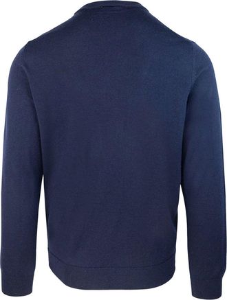 Lacoste Merino Wool Crew Neck Sweater - Navy