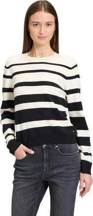 Betty & Co Damen 5937/3235 Pullover, Black/Cream, 36