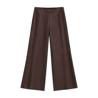 Clips Pantalon en cuir - Femme - Pantalons - Brun - Taille: 46 FR