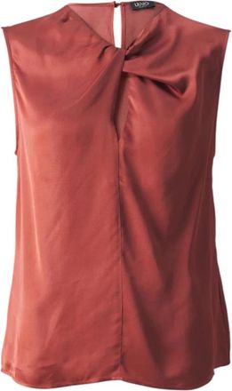 Liu Jo Femme, Tops, Brun, Taille: 44 FR Satin Top