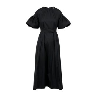 Max Mara Boat Neck Flared Midi Dress - - Dresses - Damen - Schwarzk - M