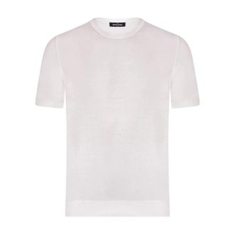 Gran Sasso Homme, Tops, Blanc, Taille: L T-shirt &agrave; col rond