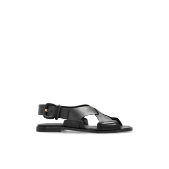 Tod's Femme, Chaussures, Noir, Taille: 38 EU Sandales en cuir